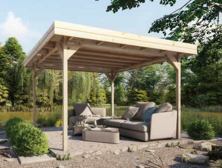 Drewniana altana IRGA z zabudową Megiw - Focus Garden