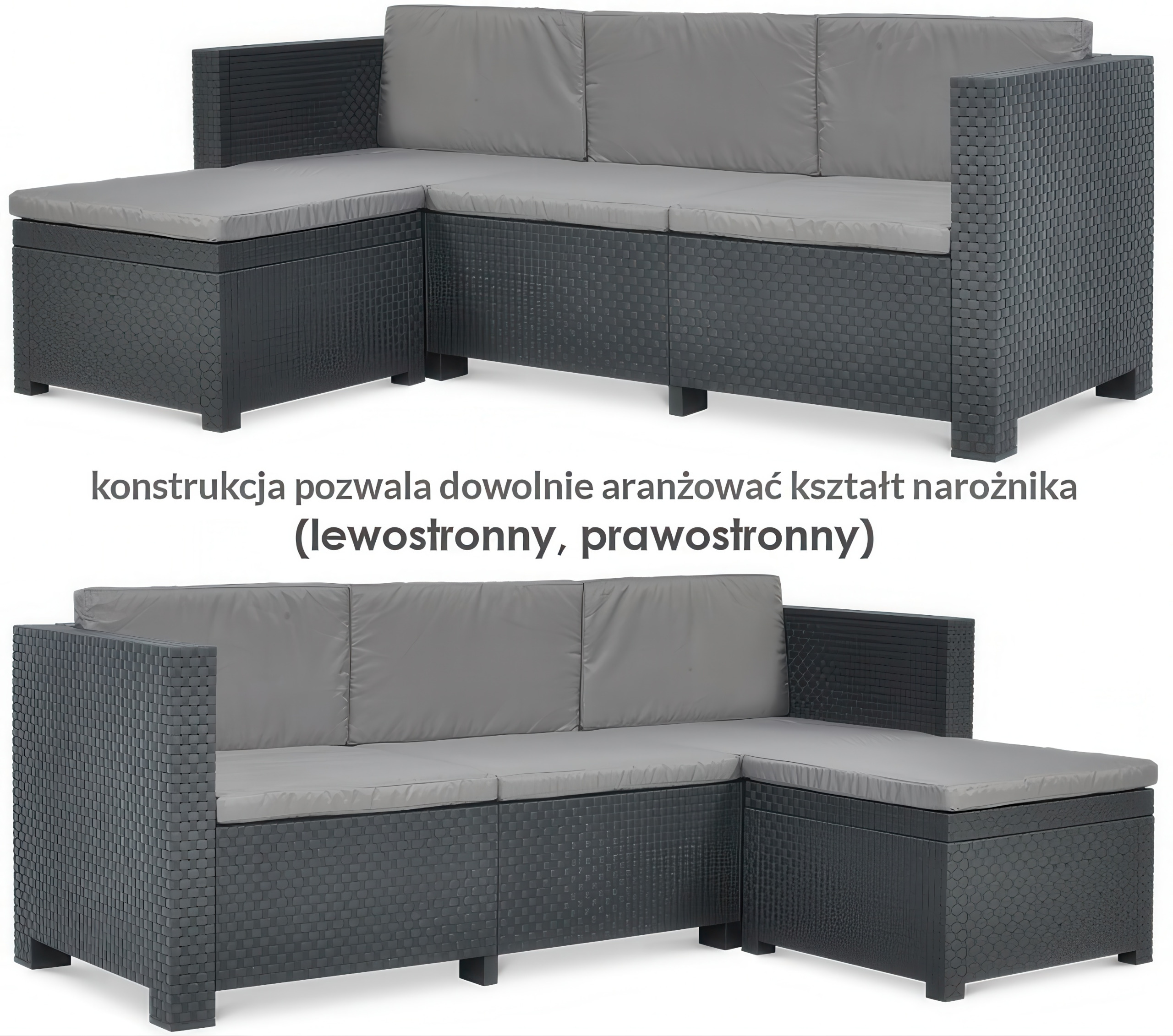 Zestaw ogrodowy narożnik Manhattan Graphite