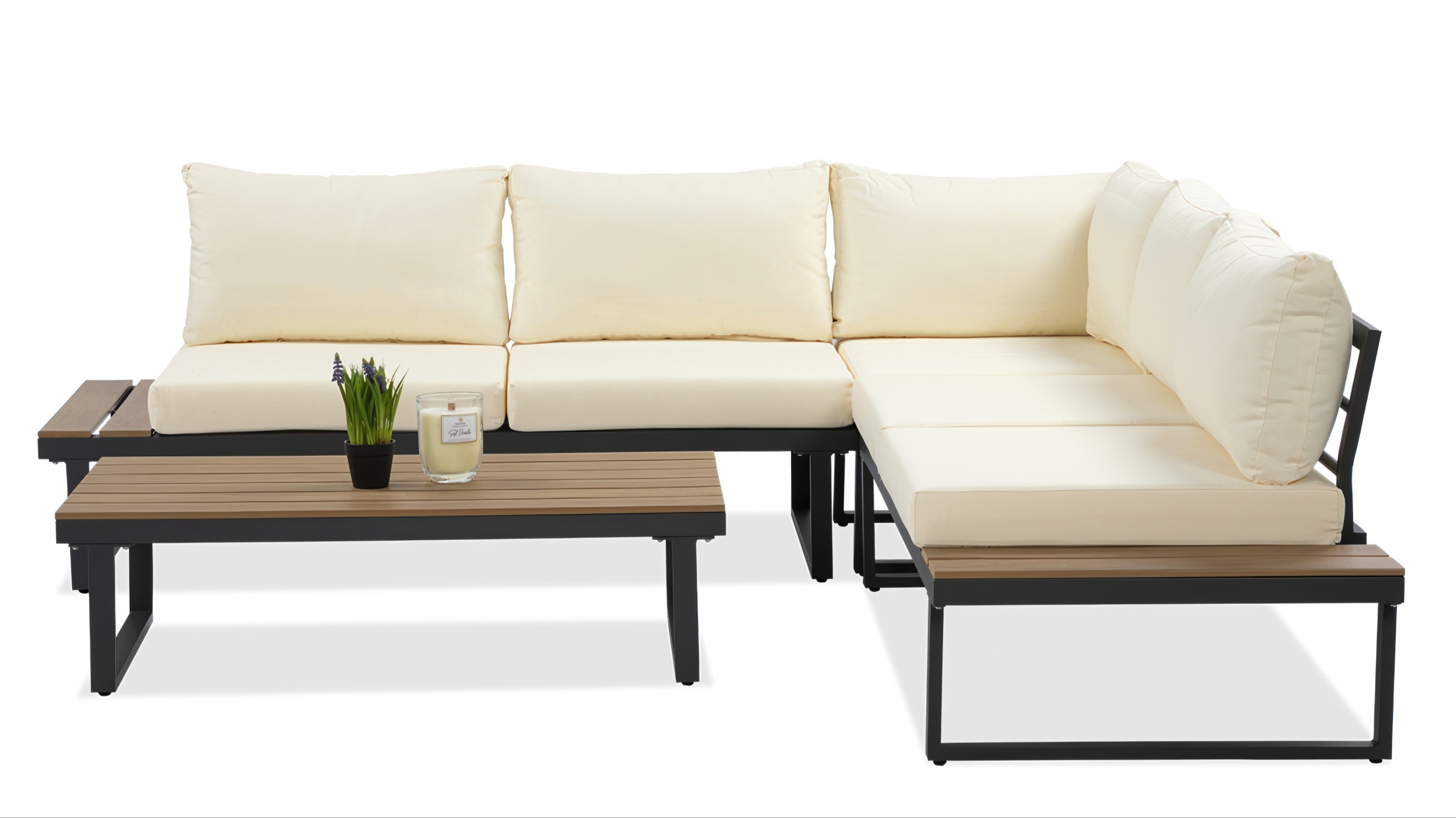 Narożnik Ogrodowy EMERSON Light Beige - Nowoczesne Meble