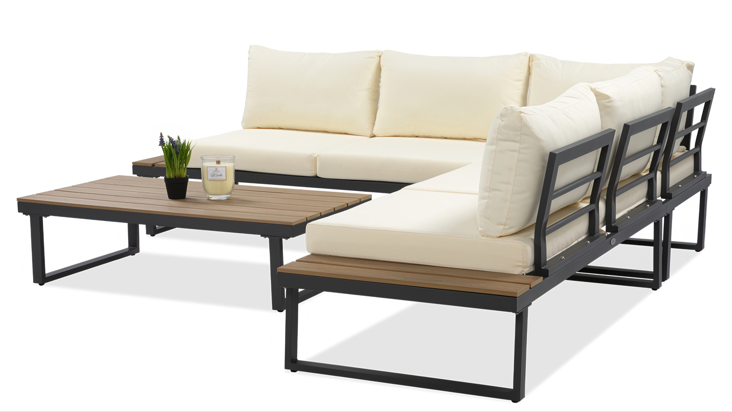 Narożnik Ogrodowy EMERSON Light Beige - Nowoczesne Meble