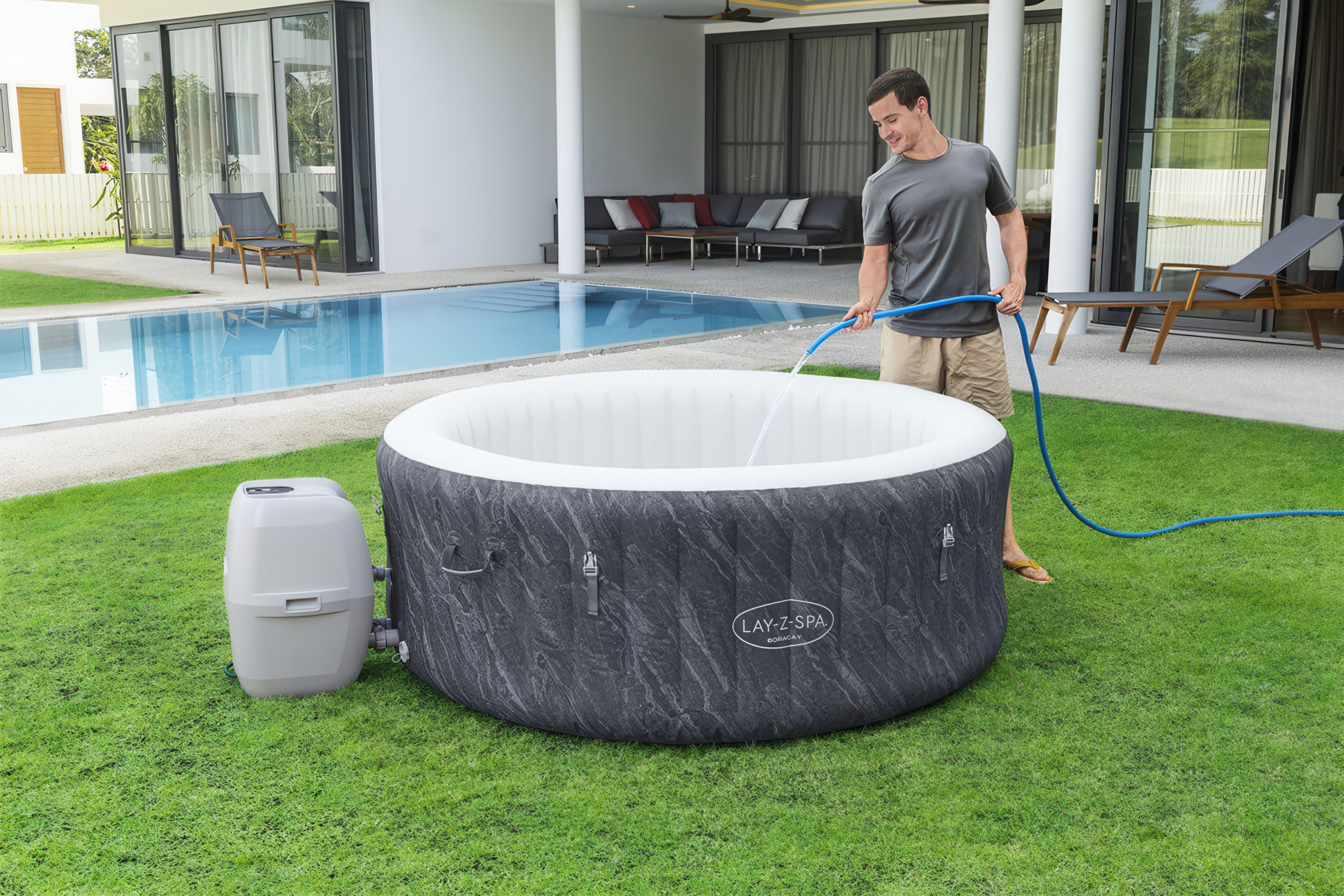 Jacuzzi BORACAY dmuchane 4-osobowe średnica 1,8m Bestway