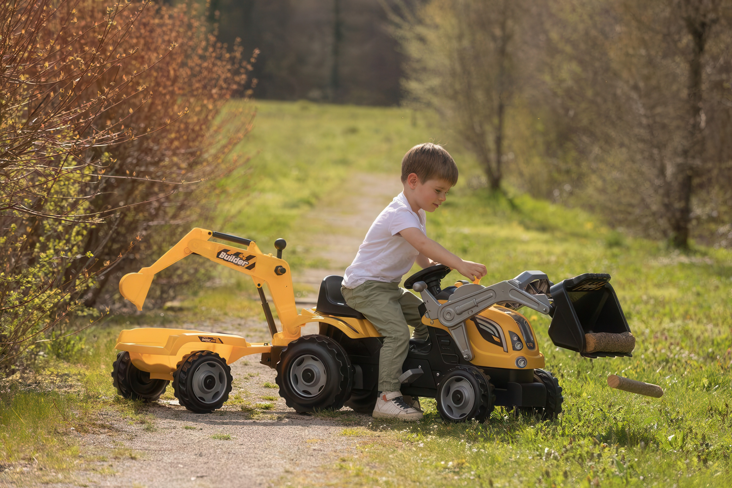 Traktor Smoby Max, 182x44x66cm