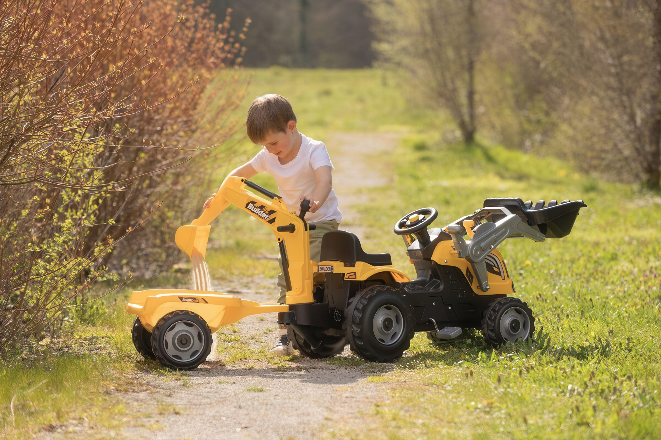 Traktor Smoby Max, 182x44x66cm