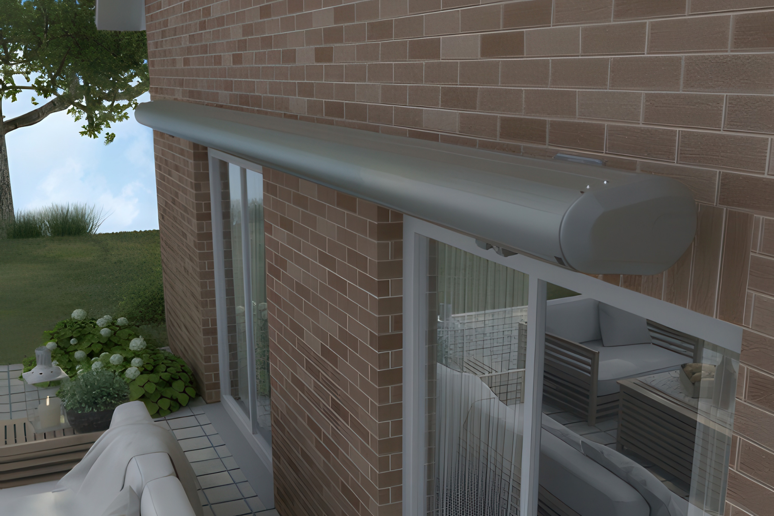 Markiza tarasowa Gutroof 4m DELUXE AUTOMATIC Grey, automatyczna