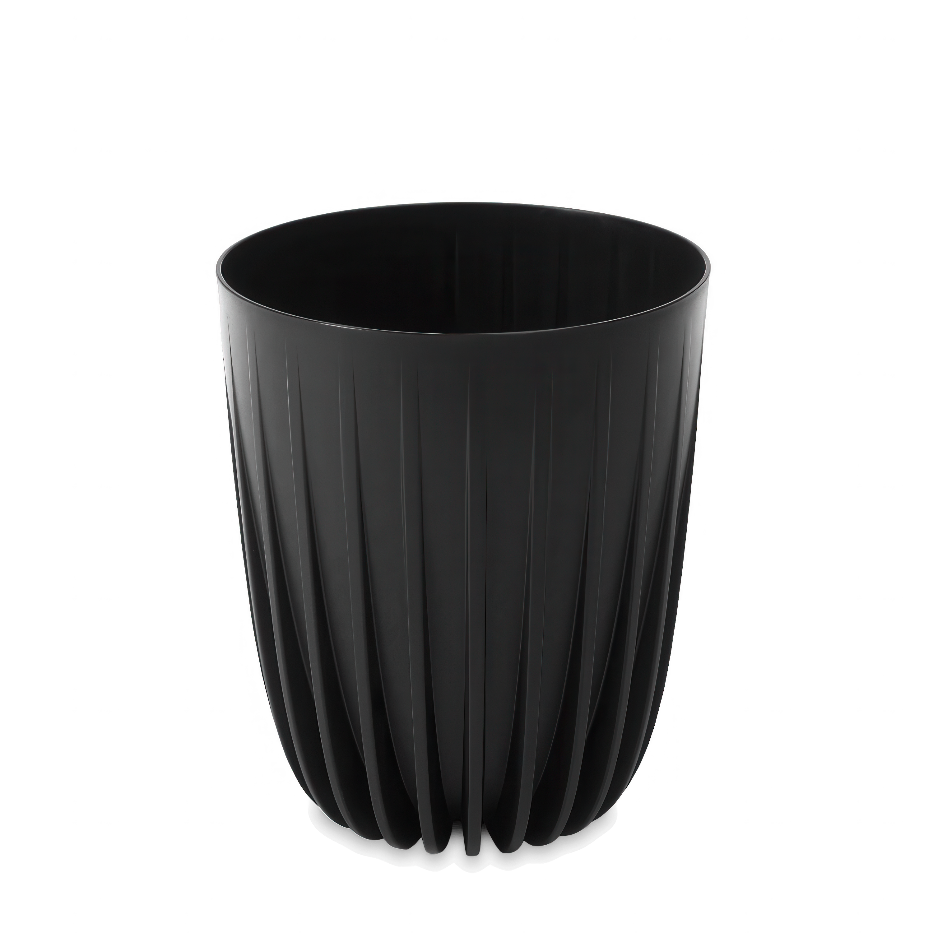 Czarna doniczka Mira Eco recycled 19cm Lamela - Focusgarden